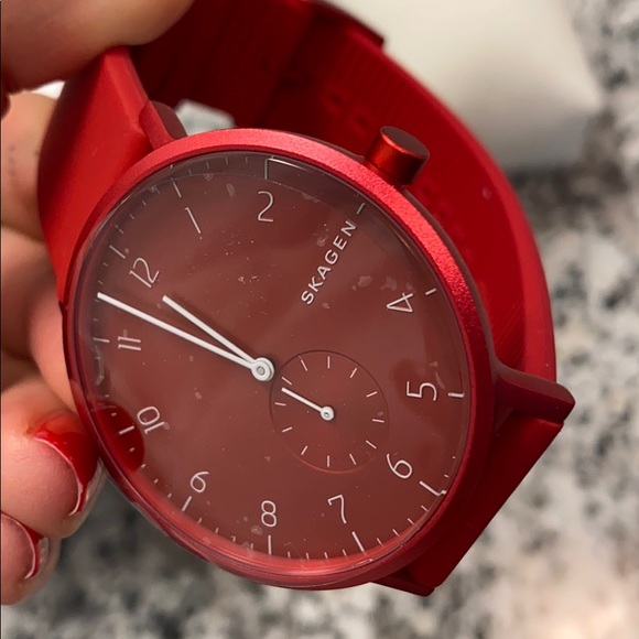 Skagen | Accessories | Skagen Red Watch | Poshmark